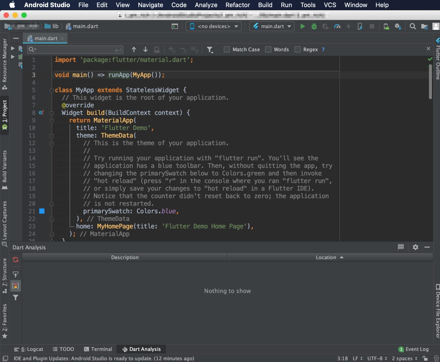 Android Studioの画面をダークモードにする方法 | オノログ
